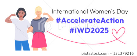 Accelerate Action campaign pose. International... - Stock Illustration ...