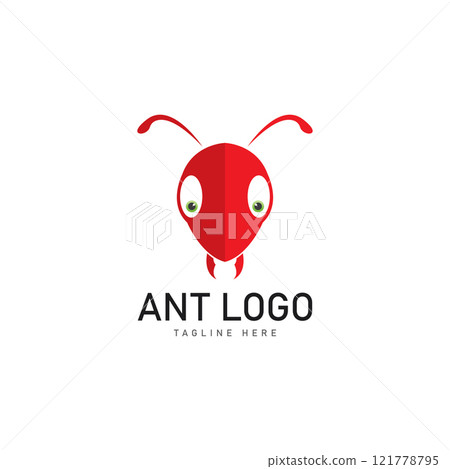 ant head logo template vector illustration design - Stock Illustration ...