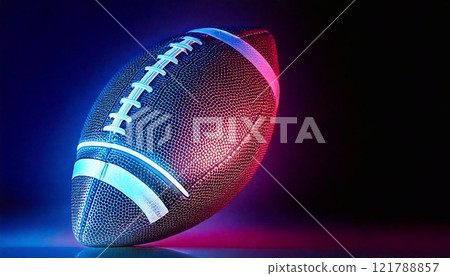 Bright neon football on a dark background... - Stock Illustration ...