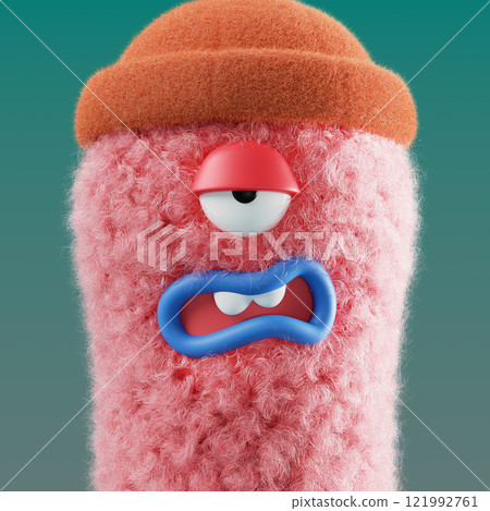 3d fluffy comic character fur face texture with... - Stock Illustration ...