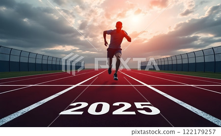 Running Towards 2025 - Stock Illustration [122179257] - PIXTA