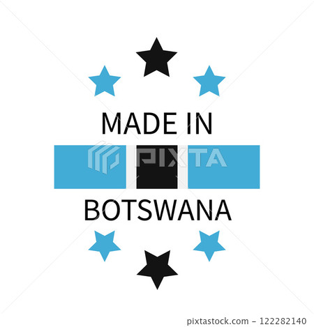 Made in Botswana label. Quality mark vector... - Stock Illustration ...