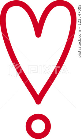 Heart exclamation mark icon - Stock Illustration [122347008] - PIXTA