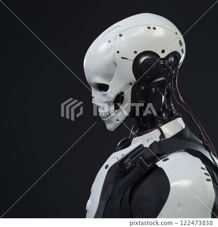 Skull Face Cyborg - Stock Illustration [122473838] - PIXTA