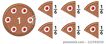 Understanding Fractions with Pizza Slices - Stock Illustration ...