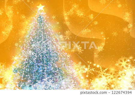 Gorgeous orange Christmas tree card - Stock Illustration [122674394 ...