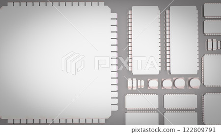 The White PCB Board for It to Technology... - Stock Illustration ...