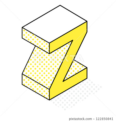 Isometric_3D simple alphabet Z - Stock Illustration [122850841] - PIXTA