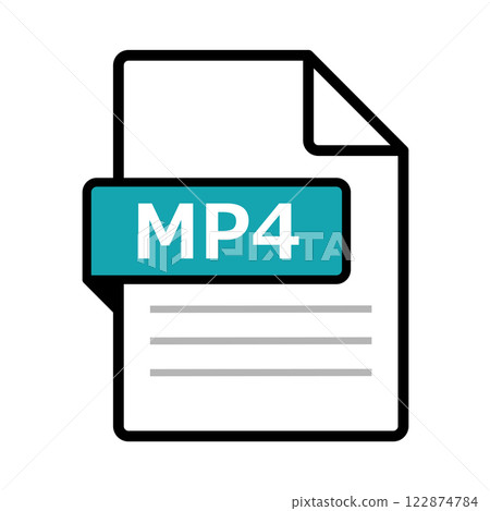 MP4 Icon - Stock Illustration [122874784] - PIXTA