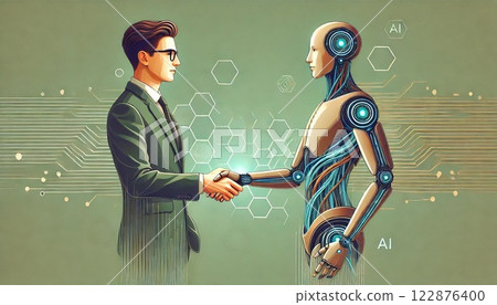 Coexistence of AI and Humans 2 - Stock Illustration [122876400] - PIXTA