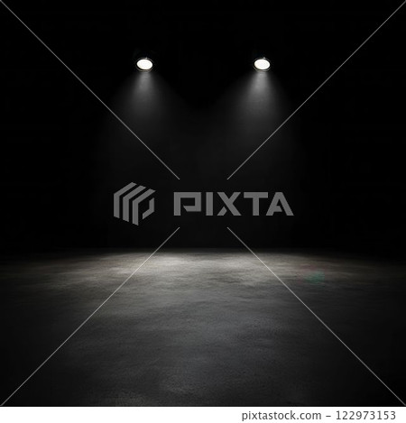 Dramatic Stage Lighting in Black Space with... - Stock Illustration ...