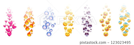 Social media reaction icons set - Stock Illustration [123023495] - PIXTA
