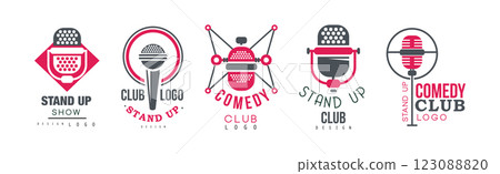 Stand Up Show and Comedy Club Logo Design... - Stock Illustration ...