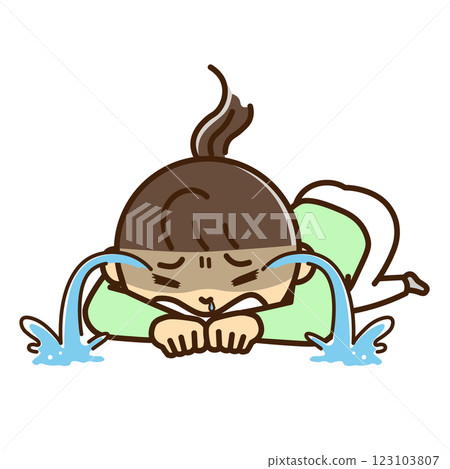 A woman crying with tears like a waterfall - Stock Illustration ...