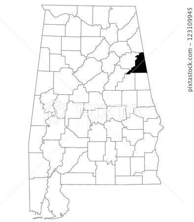 Map of cleburne County in Alabama state on...-插圖素材 [123109945] - PIXTA圖庫