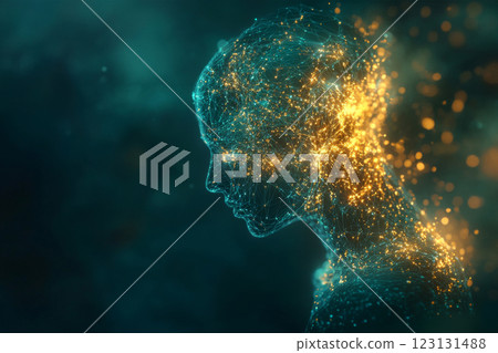 Luminous human soul cmade of glowing energy in... - Stock Illustration ...