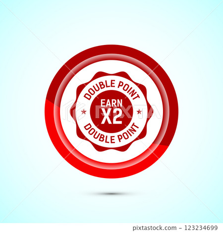 Earn x2 double point icon design illustration.... - Stock Illustration ...