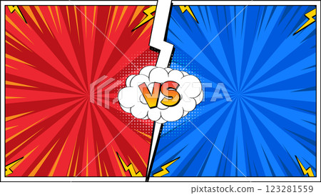 Comic Style Versus Battle Background-插圖素材 [123281559] - PIXTA圖庫
