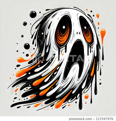 Expressive ghosts: Generative AI - Stock Illustration [123587976] - PIXTA