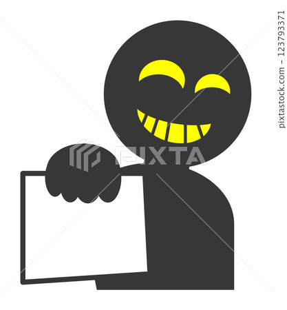 Illustration of a scammer committing crimes... - Stock Illustration ...