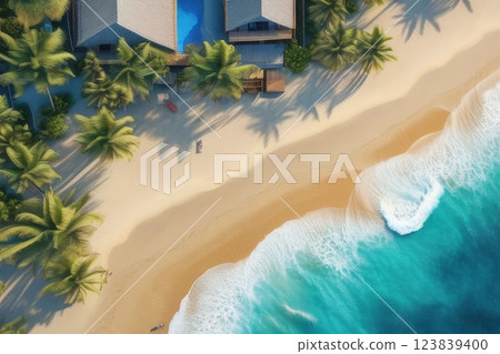Dee Why Beach Aerial Waves - Stock Illustration [123839400] - PIXTA