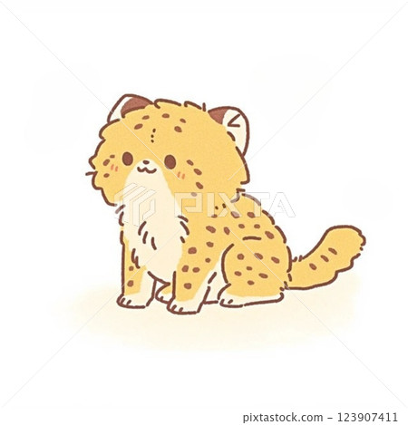 Deformed, simple cheetah illustrations, icons,... - Stock Illustration ...