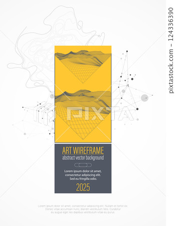 Wireframe design for posters. Page layout. ART... - Stock Illustration ...