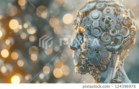 Steampunk-style brain made of gears and cogs,... - Stock Illustration [124396978] - PIXTA