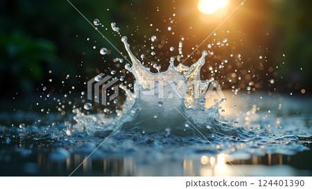 Water Splash Macro Photography Effect - Stock Illustration [124401390 ...