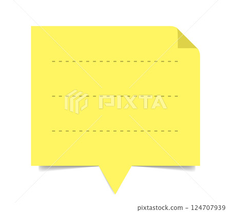 Speech bubble sticky note illustration - Stock Illustration [124707939 ...