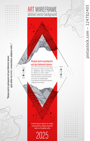 Wireframe design for posters. Page layout. ART... - Stock Illustration ...