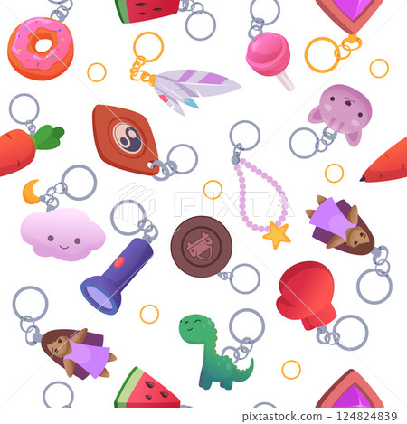 Trinket pattern. seamless background with... - Stock Illustration ...