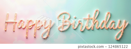 Colorful Happy Birthday sign. - Stock Illustration [124865122] - PIXTA
