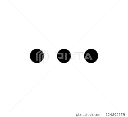 Simple illustration of three black circles Vector - Stock Illustration ...