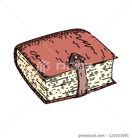 old vintage book sketch hand drawn vector - Stock Illustration ...