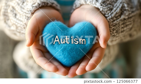 World Autism Awareness Day, blue heart - Stock Illustration [125066377 ...