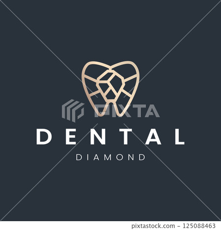Diamond Tooth Shape for Dental Clinic Logo... - Stock Illustration ...