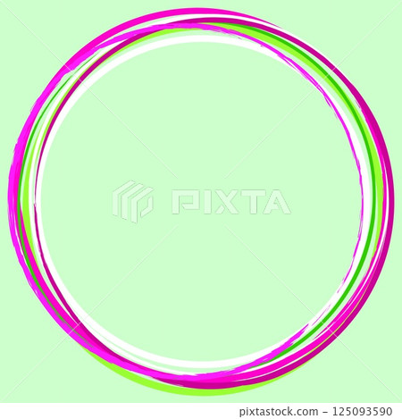 Frame, circle, round, colorful - Stock Illustration [125093590] - PIXTA