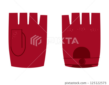 Fingerless Gloves Mitaine cherry cartoon Short...-插圖素材 [125122573 ...