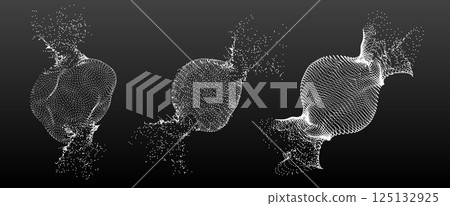 Dot sphere explosion with particle burst effect - Stock Illustration ...