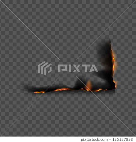 Vector illustration of burnt paper corner... - Stock Illustration ...