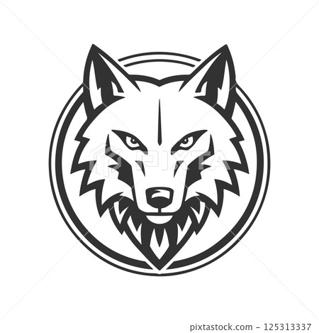 Wolf head. Design element for sport team logo,... - Stock Illustration ...