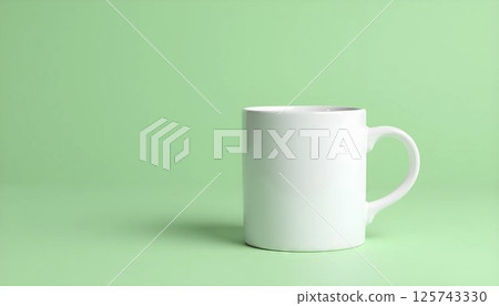 illustration of a ceramic mug, front view, on... - Stock Illustration ...
