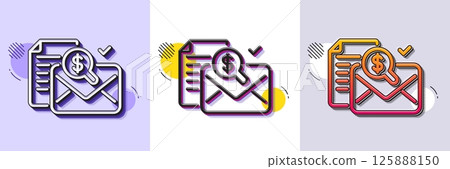 Accounting report line icon. Halftone dotted...-插圖素材 [125888150] - PIXTA圖庫