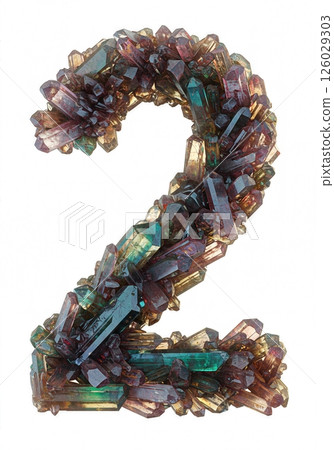 Crystal Gemstone Typeface Mineral Typography 2-插圖素材 [126029303] - PIXTA圖庫