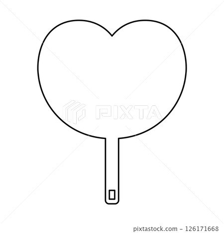 Simple heart fan template - Stock Illustration [126171668] - PIXTA