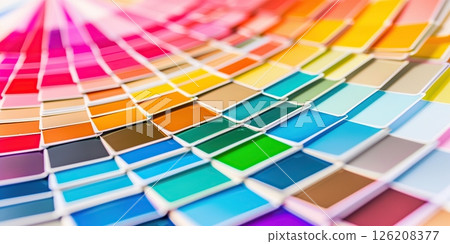 Color guide close up. Assortment of colors for... - Stock Illustration ...