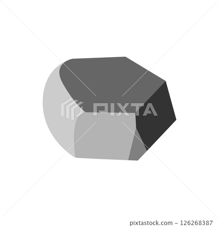Big rock stone flat icon. Solid iron ore... - Stock Illustration ...