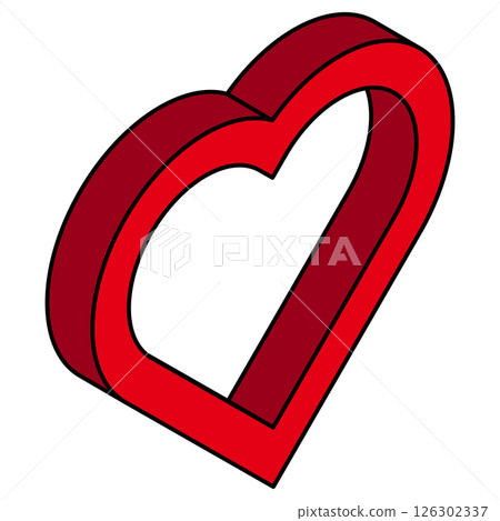 Isometric heart illustration - Stock Illustration [126302337] - PIXTA