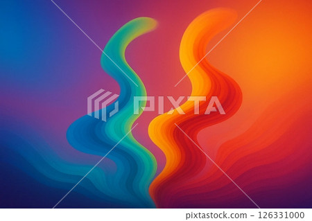 Abstract Fire and Ice Energy Waves Background - Stock Illustration ...